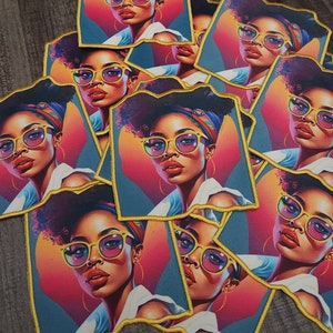 Luxury Collection: "sunshine Lady in Shades" Sz 4", 1-pc, Digital Patch ...