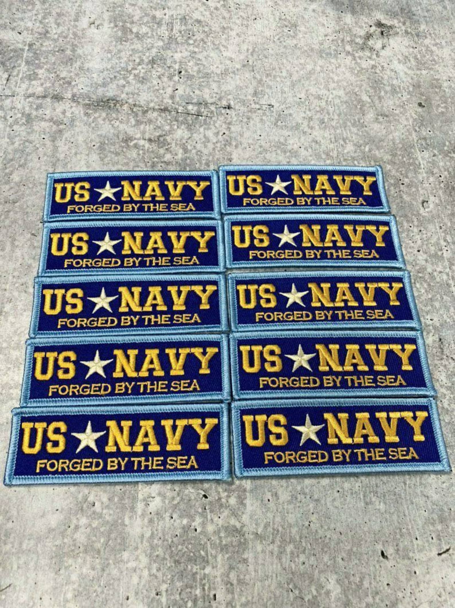 New "us Navy" Military Emblem, Navy Blue & Gold, With White Star ...