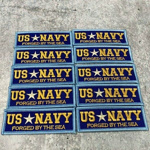 New "us Navy" Military Emblem, Navy Blue & Gold, With White Star ...
