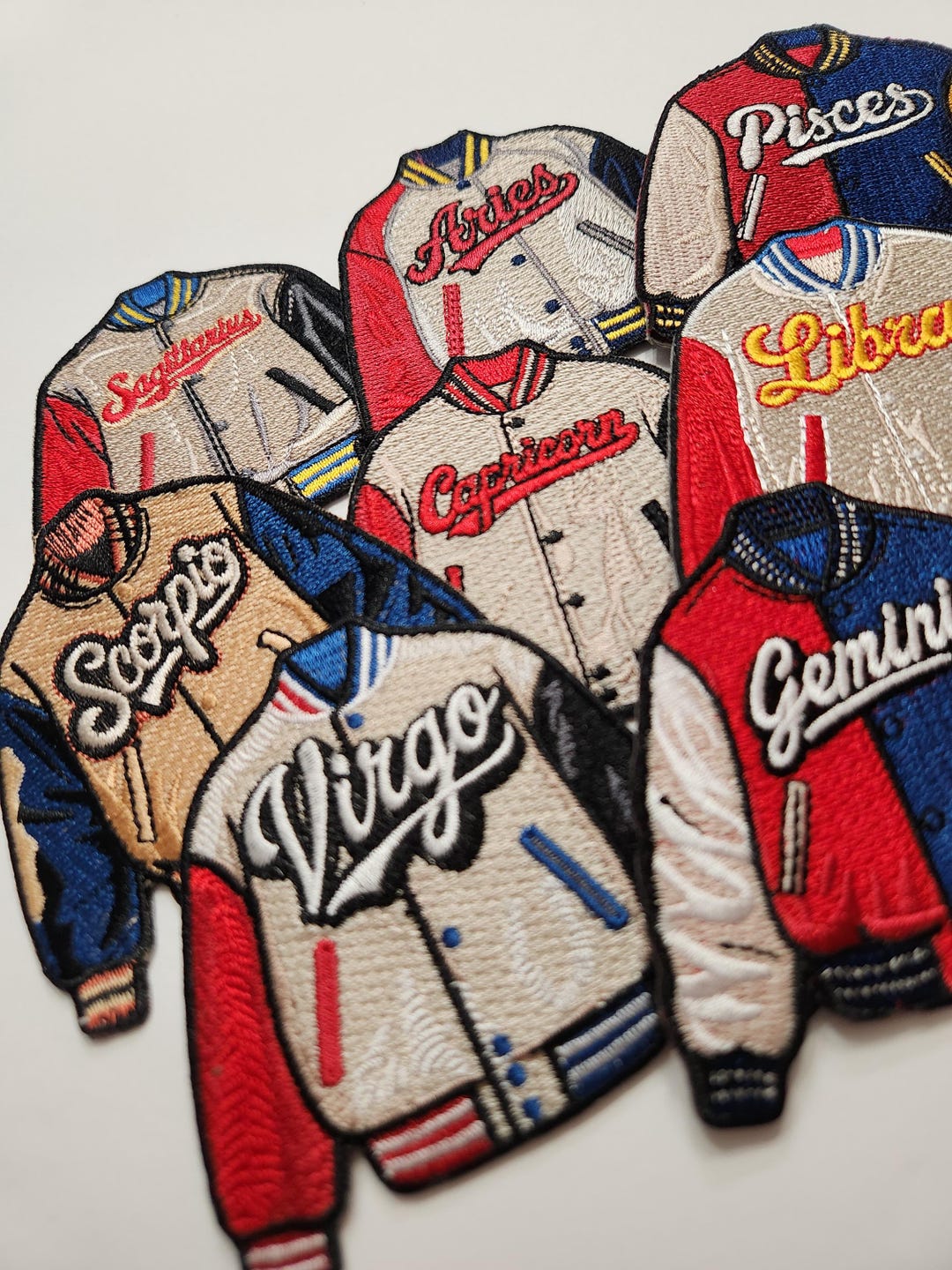 Patch Party Club, (12-PC SET), Varsity Jacket Zodiac Patch Collection ...