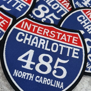 Collectable 1-pc, "charlotte 4" Interstate 485" Iron-on Embroidered ...