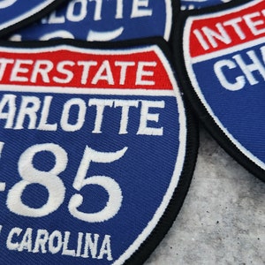 Collectable 1-pc, "charlotte 4" Interstate 485" Iron-on Embroidered ...