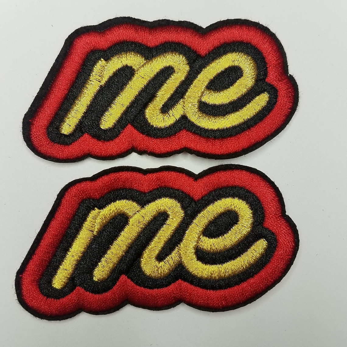 2-pc Set Metallic me Patch Gold Black and Red - Etsy
