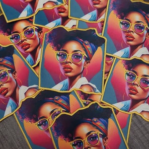 Luxury Collection: "sunshine Lady in Shades" Sz 4", 1-pc, Digital Patch ...