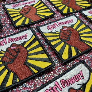 Exclusive "girl Power" Iron-on Embroidered Afrocentric Patch; Grl Pwr ...