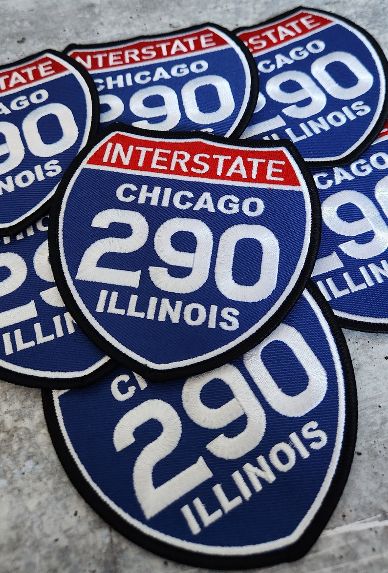 Patch Party Club, 1-pc, "chicago 3.5" Interstate 290" Iron-on ...