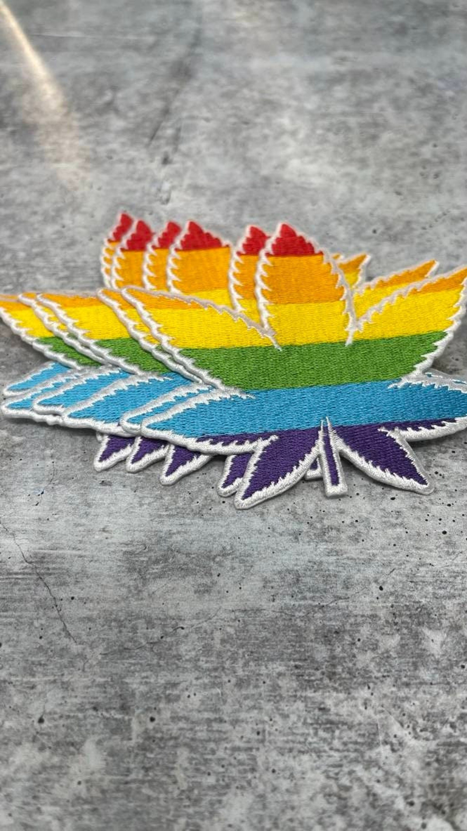 Pride Collection: 1-pc, marijuana Leaf Colorful Weed Patch, 4 ...