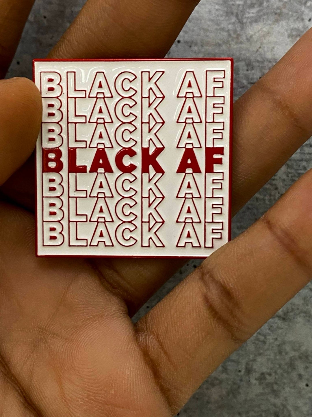 New Enamel Pin, "black Af" Exclusive Lapel Pin, African American Enamel ...