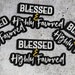 Statement Patch, blessed & Highly Favored 1-pc, Size 3, Iron-on ...