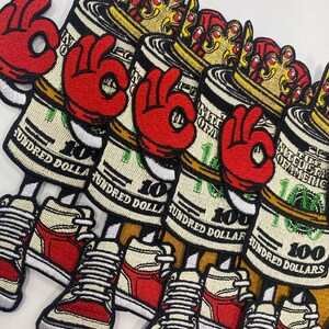 New Arrival, "money Bag King" Bag Secured Patch, Size 5", Iron-on 100% ...