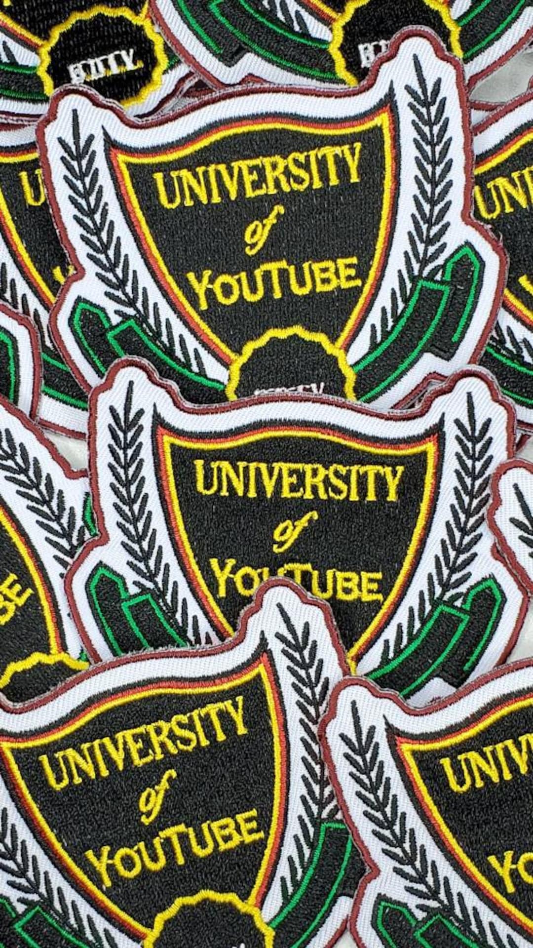 New Arrival, "university of Youtube" DIY, Embroidered Iron on Patch ...