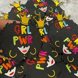 Gold Crown grl Pwr Female Empowerment Patch, Feminist Patch, Girls ...