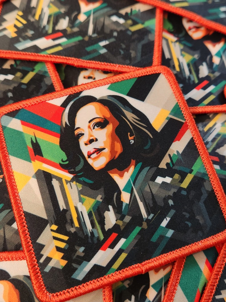 Patch Party Club, (1-pc) Kamala Harris "city Lights" Digital Print ...