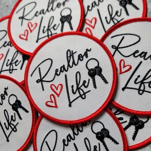 Patch Party Club, (1-pc) "realtor Life" Iron-on Embroidered Patch, Sz 3 ...