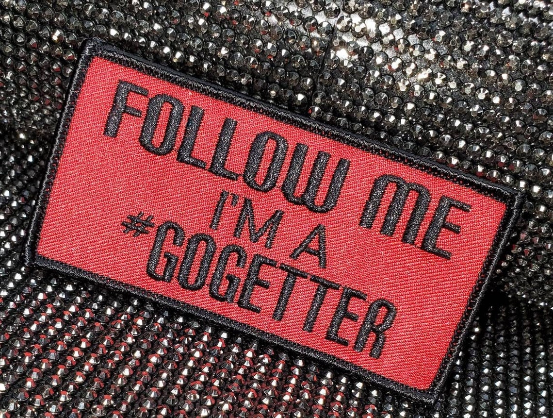 Red Embroidered Patch follow Me I'm a - Etsy