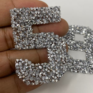 NEW, Hotfix Rhinestone Numbers, SILVER (1 Pc), NEW, Choose Your Number ...
