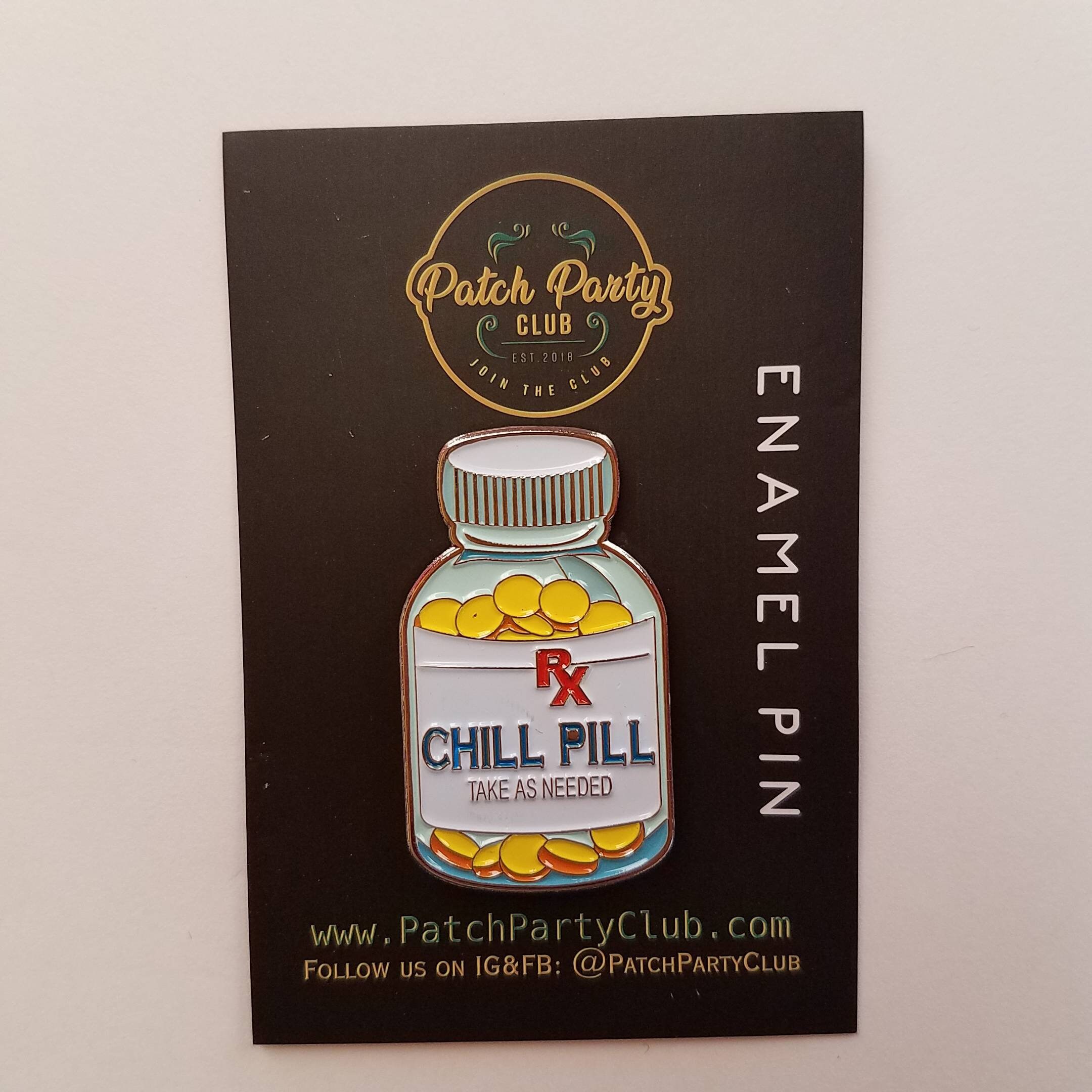 Vintage Chill Pill Enamel Pin Fun Lapel for Jackets and | Etsy