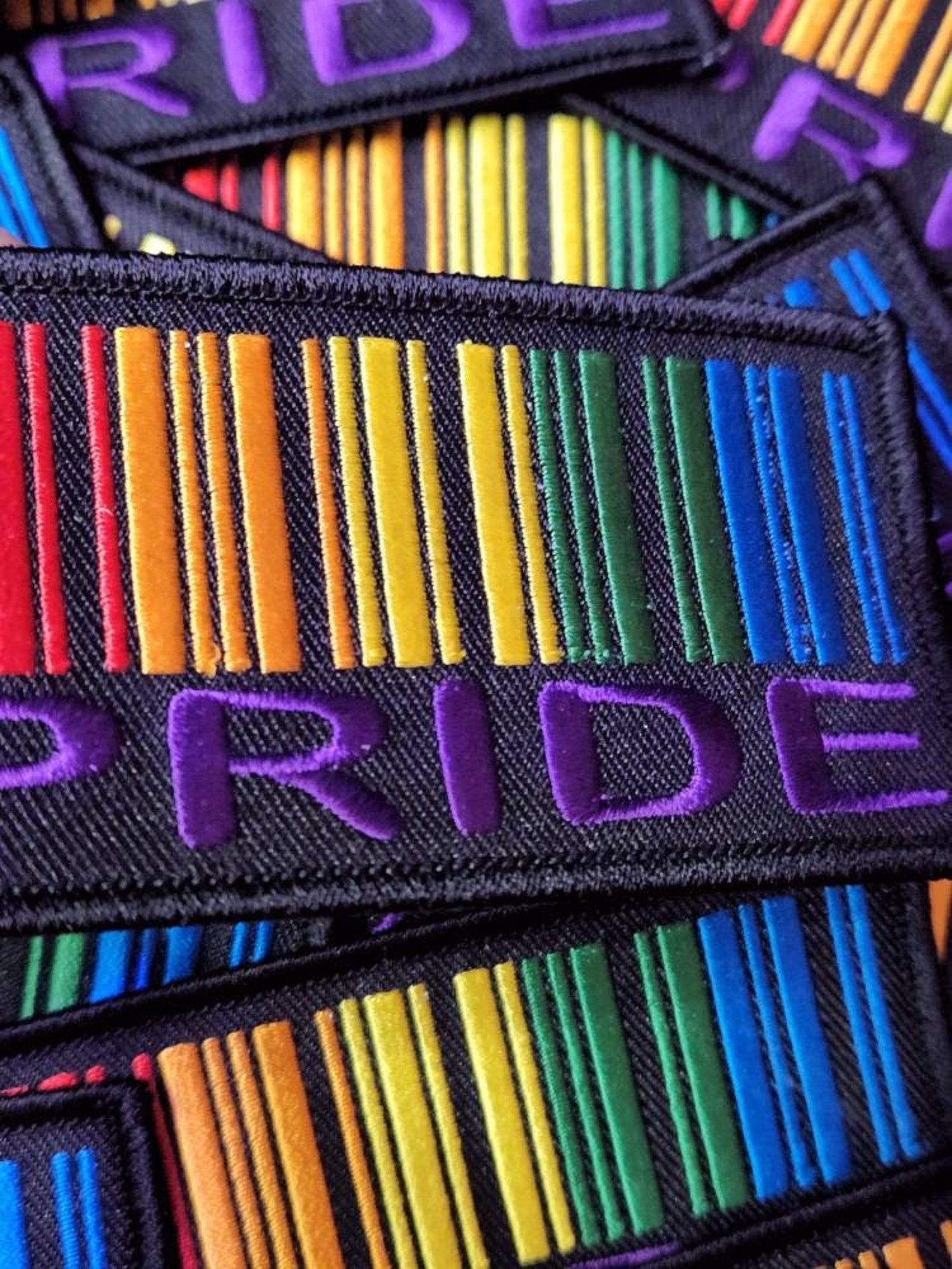 Pride Collection: 1-pc Black barcode Pride Patch - Etsy