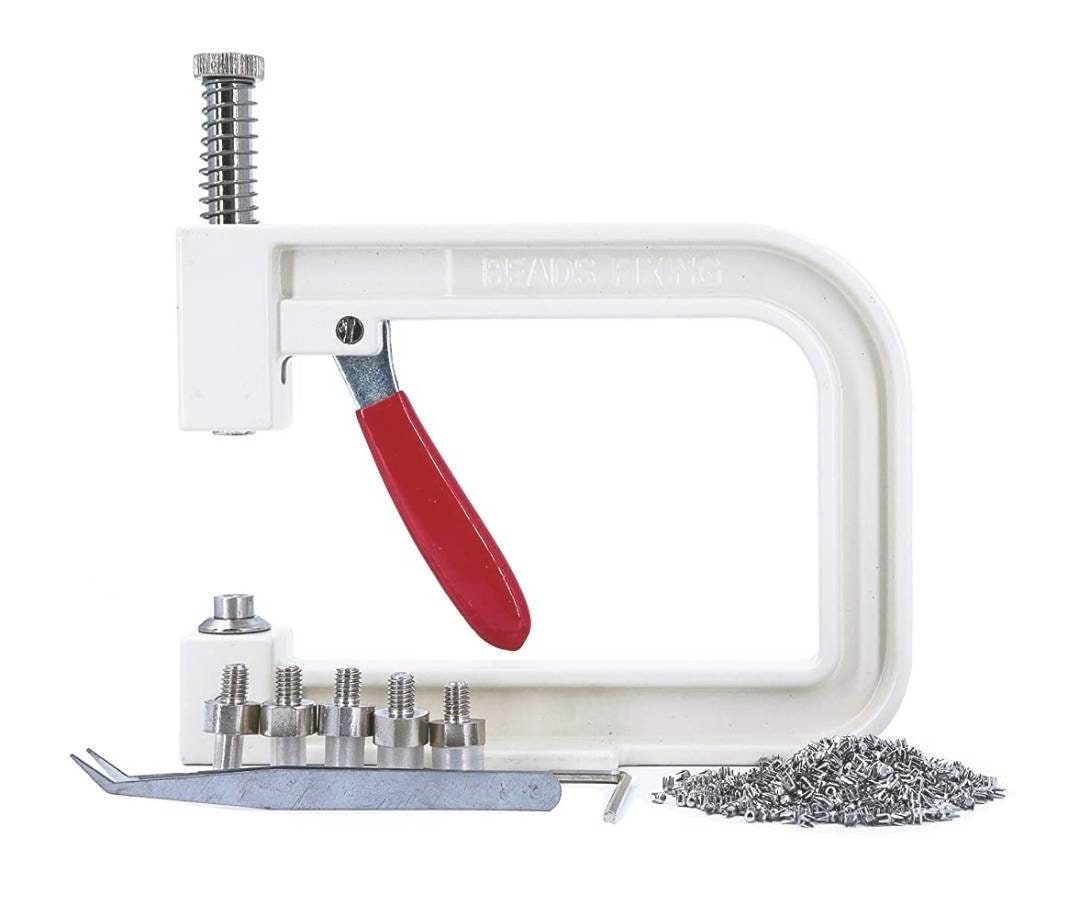 Craft Supplies: Pearl Setting Machine W/ 500 Pearls, 100 Rhinestone ...
