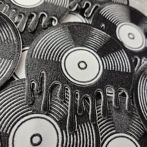 Patch Party Club, Nostalgic (1-pc) "dripping Vinyl" Music Lovers Patch ...