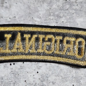 Black and Metallic Gold,"original" Vintage Patch, DIY, Embroidered ...