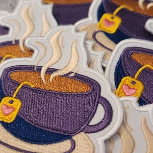 Patch Party Club, "i Love Herbal Tea" (1-pc), Size 3", Embroidered Iron ...