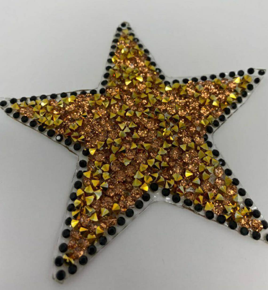 Exclusive Gold Rhinestone Star Bling Patch Size | Etsy
