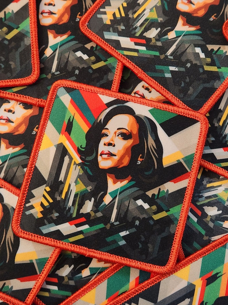 Patch Party Club, (1-pc) Kamala Harris "city Lights" Digital Print ...