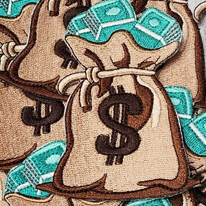 New Arrival, 1 Pc, MEDIUM: "bag of Money" Check a Bag Patch, Size 4 ...