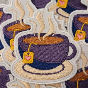 Patch Party Club, "i Love Herbal Tea" (1-pc), Size 3", Embroidered Iron ...