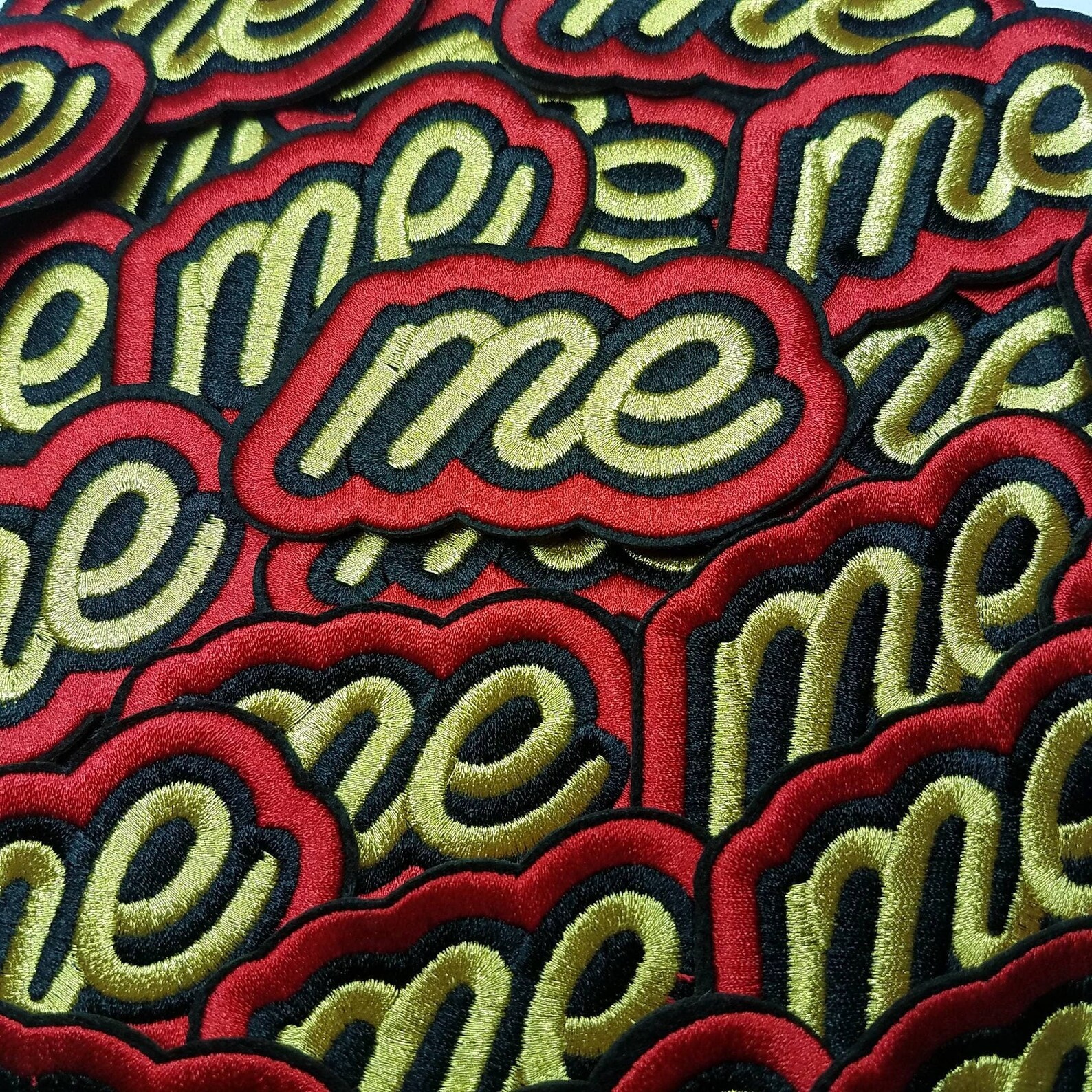 2-pc Set Metallic me Patch Gold Black and Red - Etsy