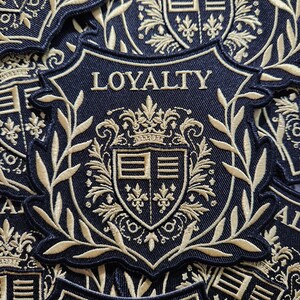 Heraldic Patch,(1-pc) "golden Allegiance Loyalty" Crest Patch, Size 4" Iron-on Backing With Iron ...