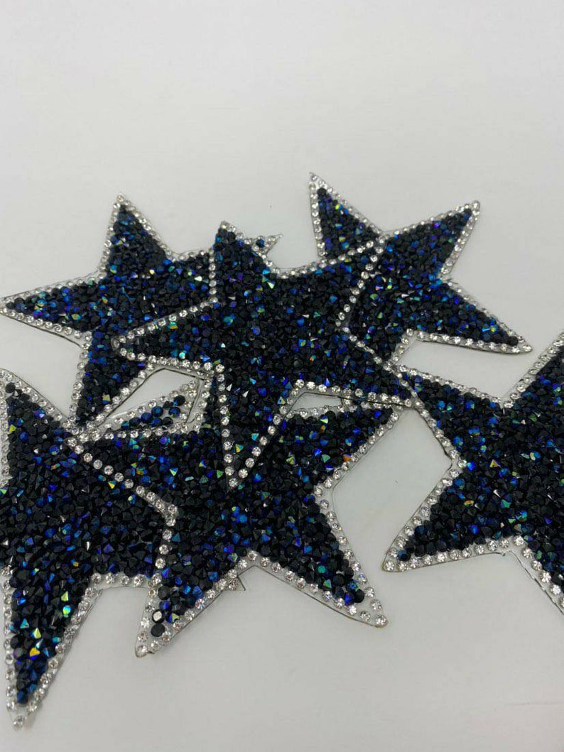 Exclusive Black & Blue Rhinestone star Bling - Etsy