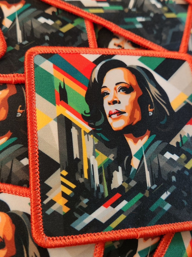 Patch Party Club, (1-pc) Kamala Harris "city Lights" Digital Print ...