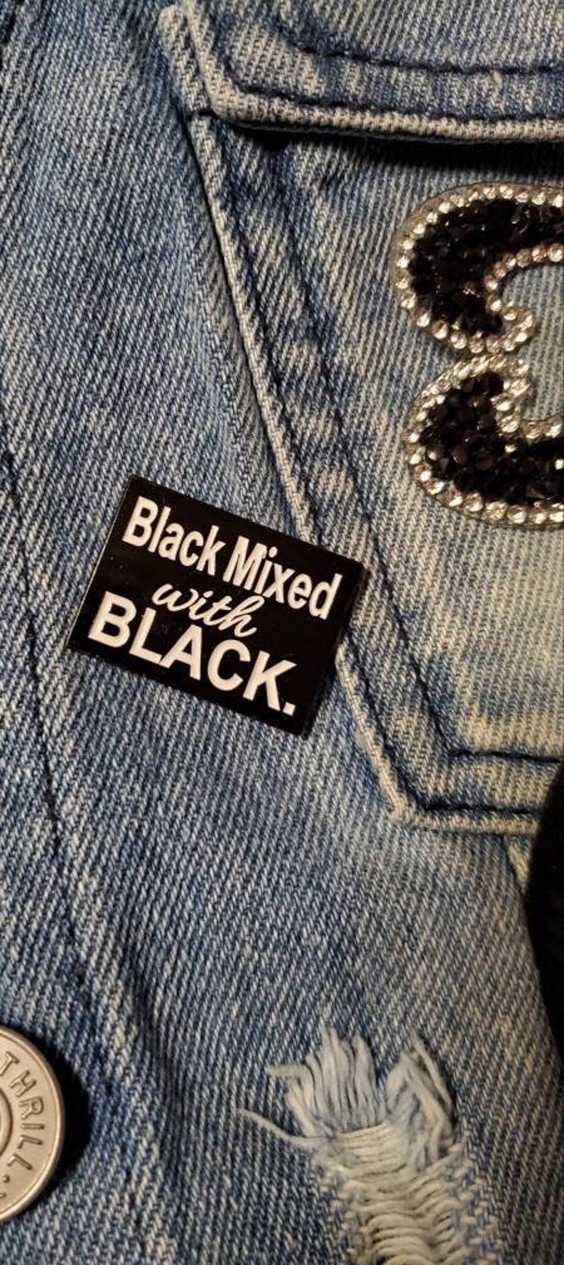 New Enamel Pin Black Mixed with Black Exclusive | Etsy