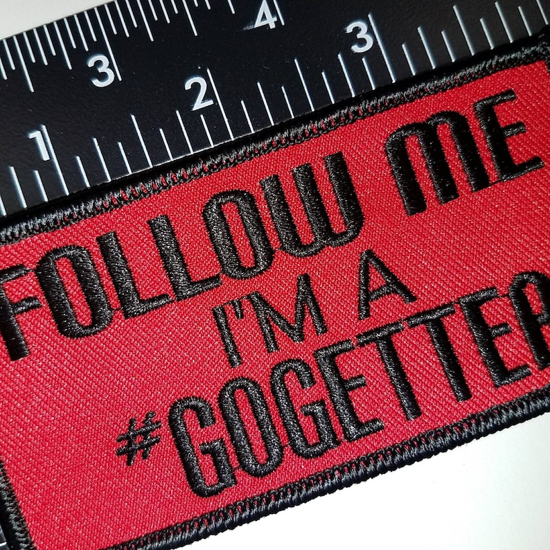 Red Embroidered Patch follow Me I'm a - Etsy