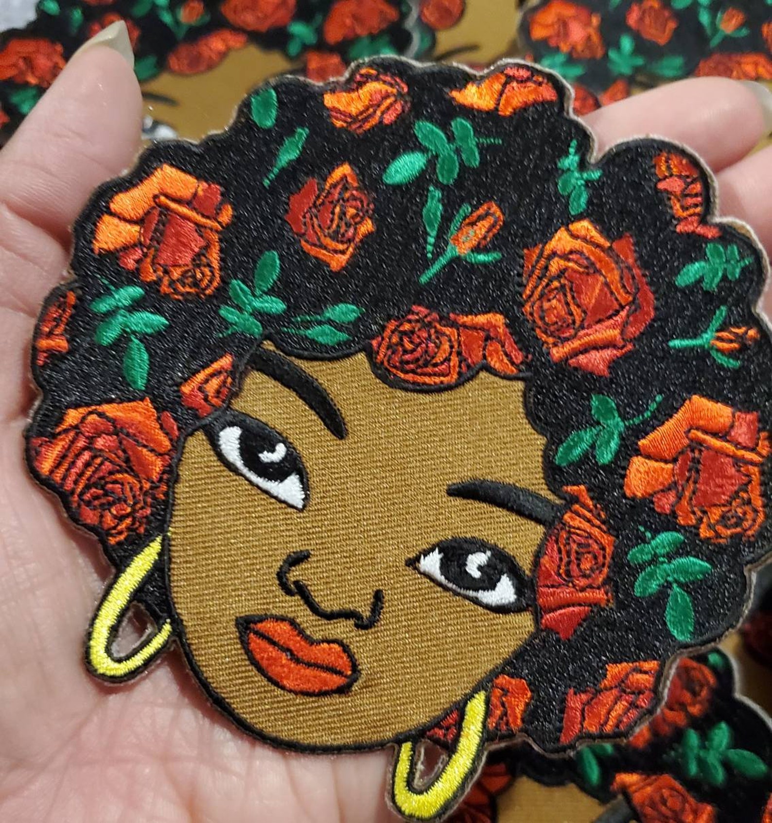 Beautiful NEW floral Queen Embroidered Patch - Etsy