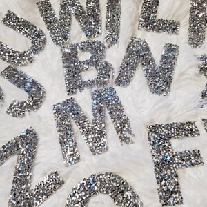 Hotfix Rhinestone Letters, SILVER (1 Pc), NEW, Choose Your Letter ...