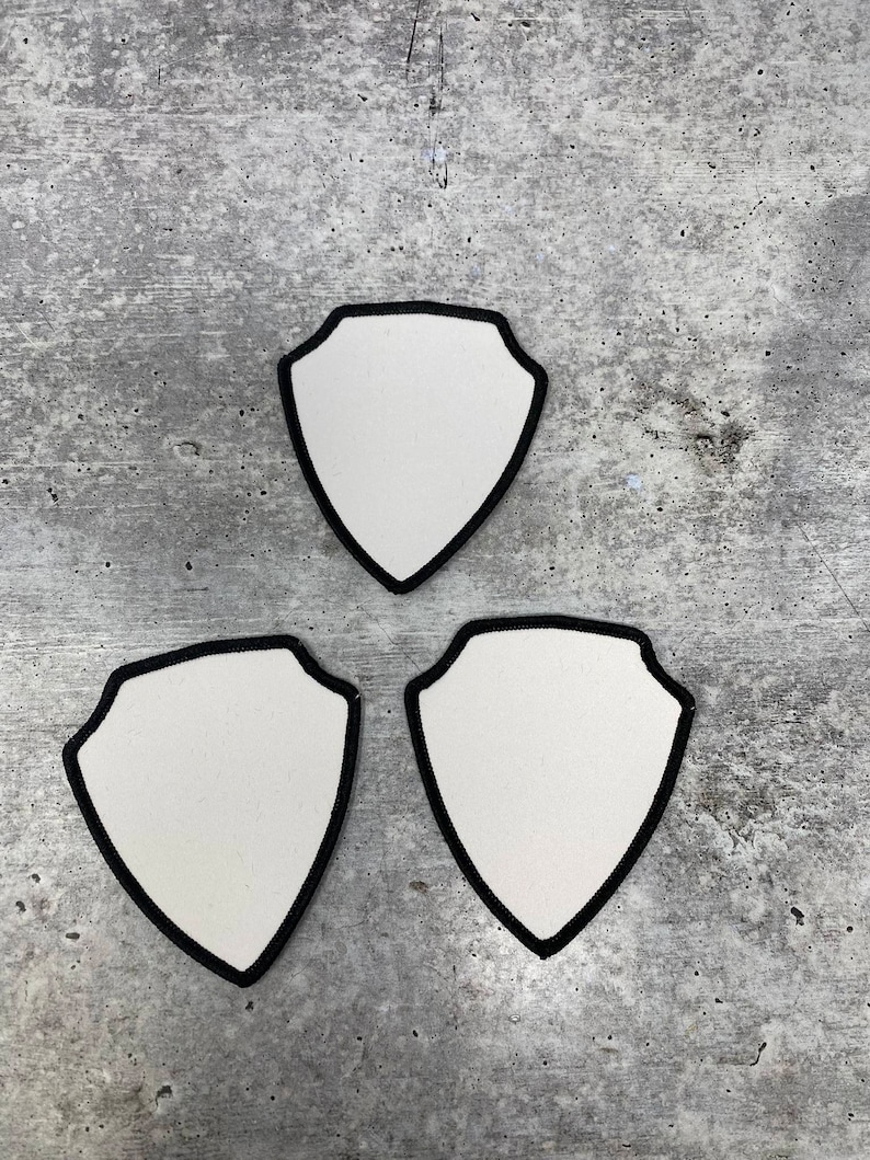 New Colors & Shapes: 3.5" Medieval Crest, Sublimation Patch Blanks ...