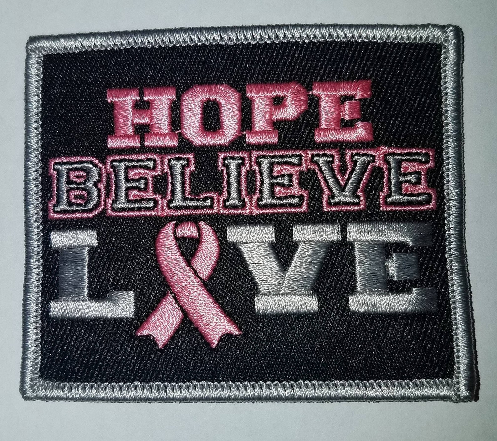 Breast Cancer 3x3-inch Embroidered Patch hope Believe - Etsy
