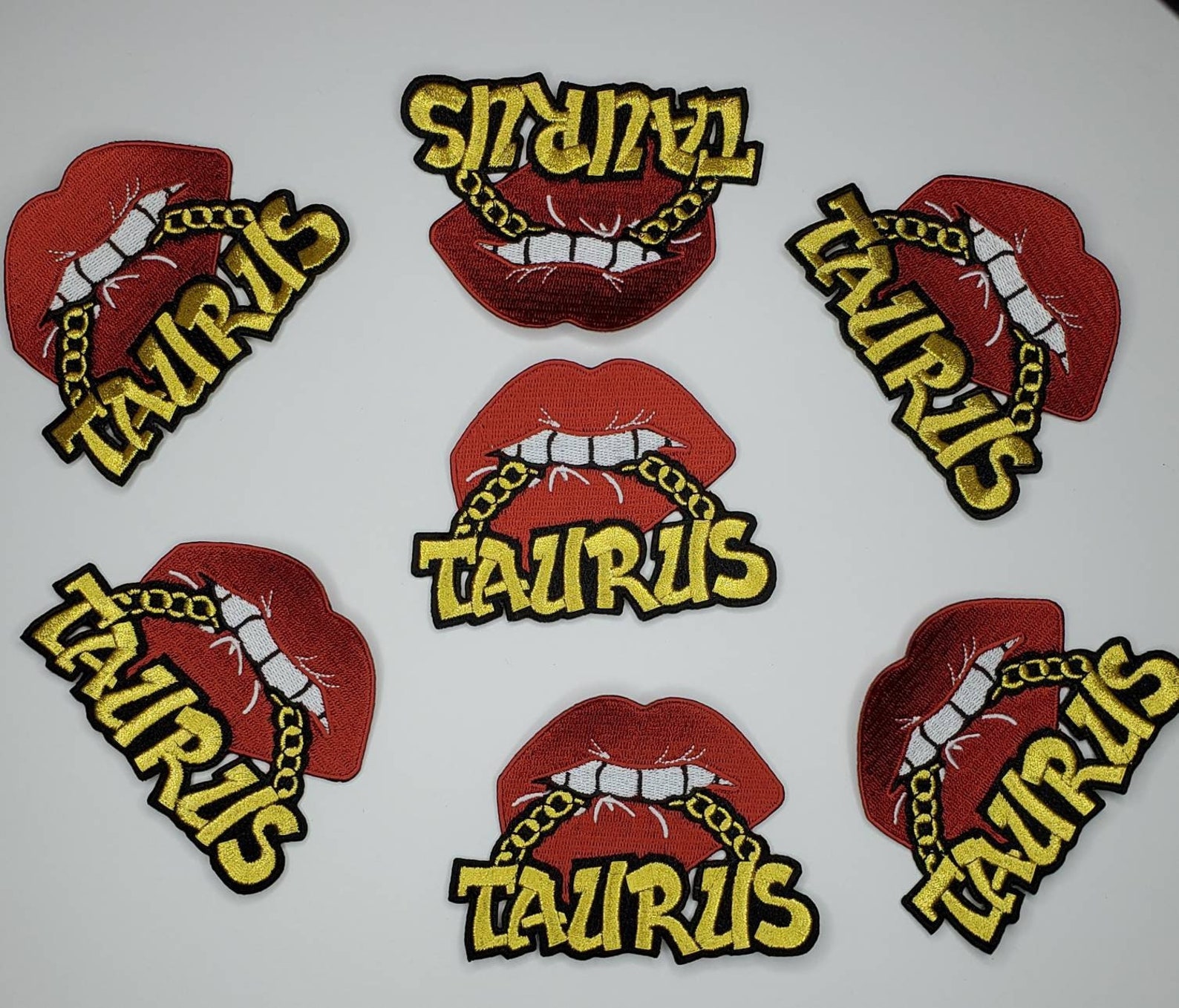 Poppin' Red Lip taurus W/gold Metallic - Etsy