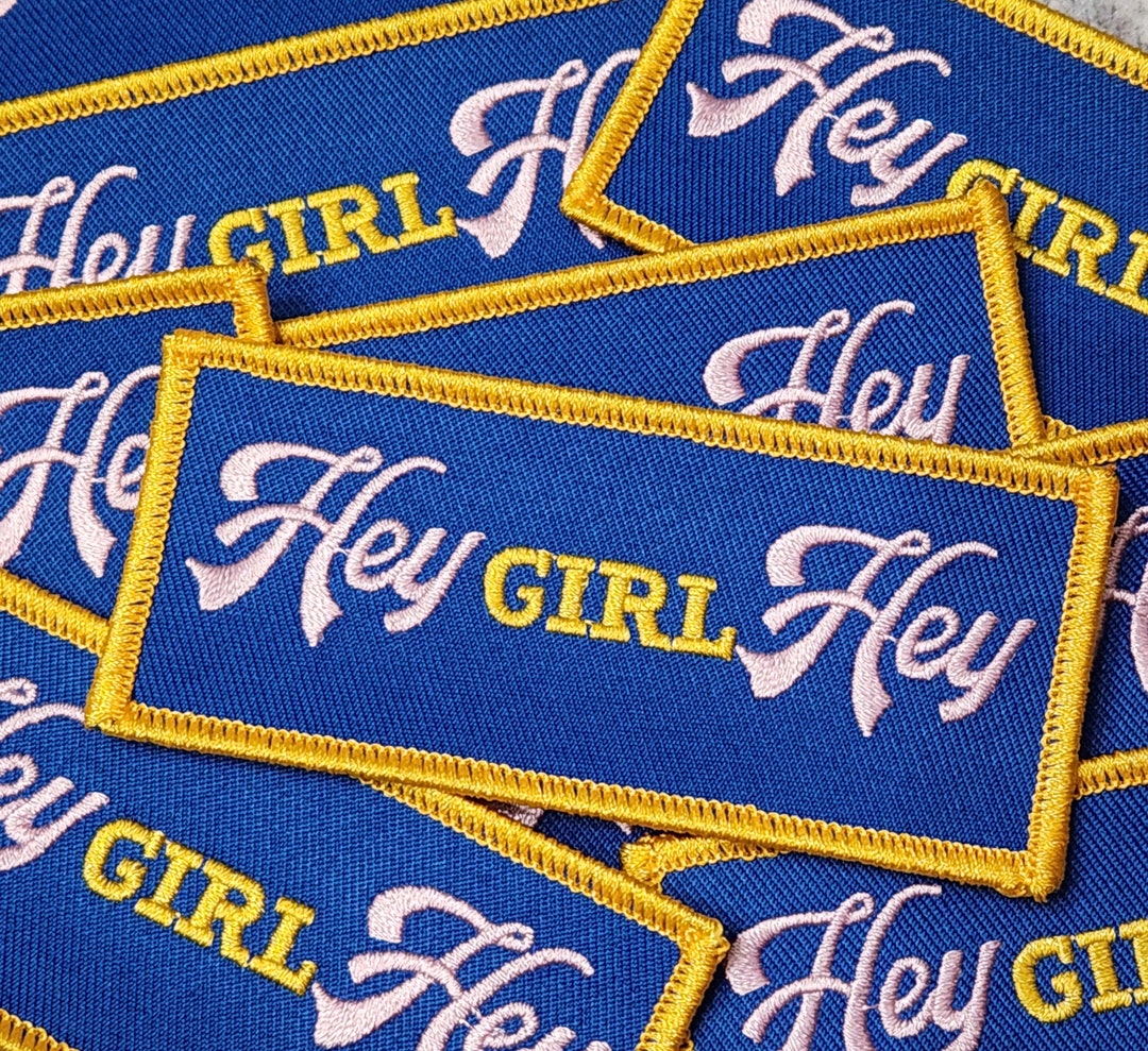 New "hey Girl Hey," (YELLOW Border) Adorable BFF Badge,small Patch ...