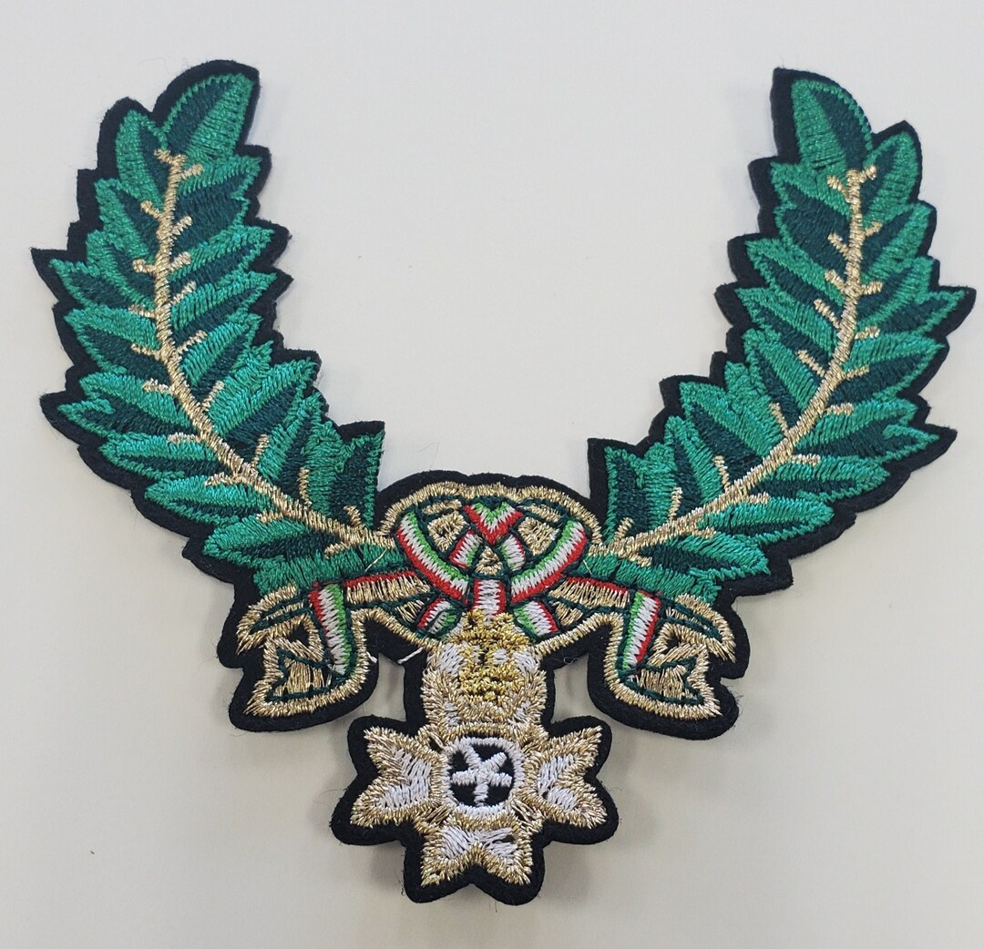 Heraldic, Feathered Wing Royalty Crest, Gold Metallic, Green, and Black ...