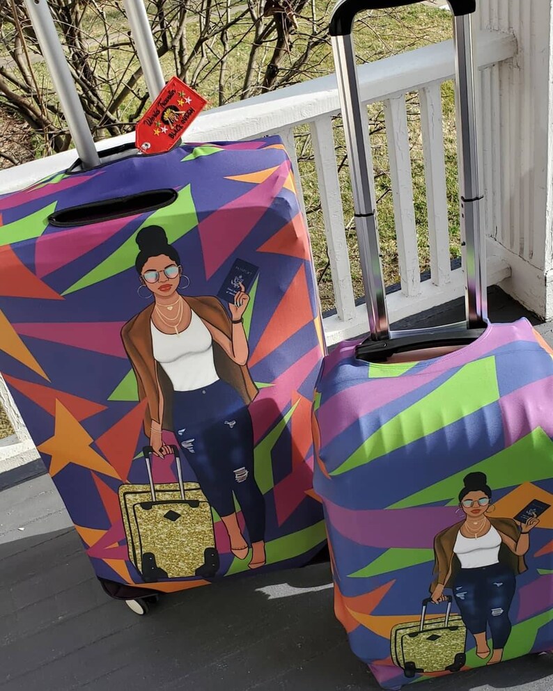 Girls Trip Polyester/spandex Luggage Cover melanin on | Etsy