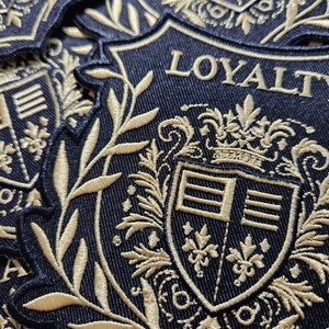Heraldic Patch,(1-pc) "golden Allegiance Loyalty" Crest Patch, Size 4 ...