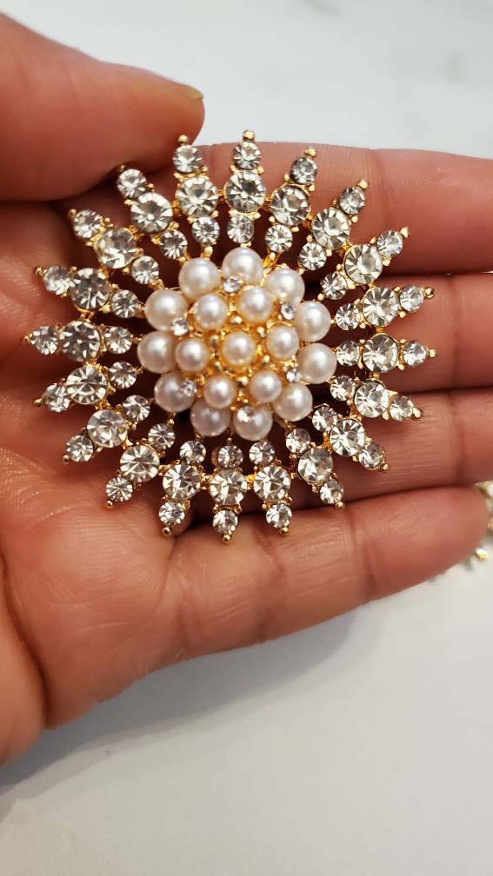 Exclusive Pearl & Gold Star With Rhinestones 1-pc Flatback - Etsy