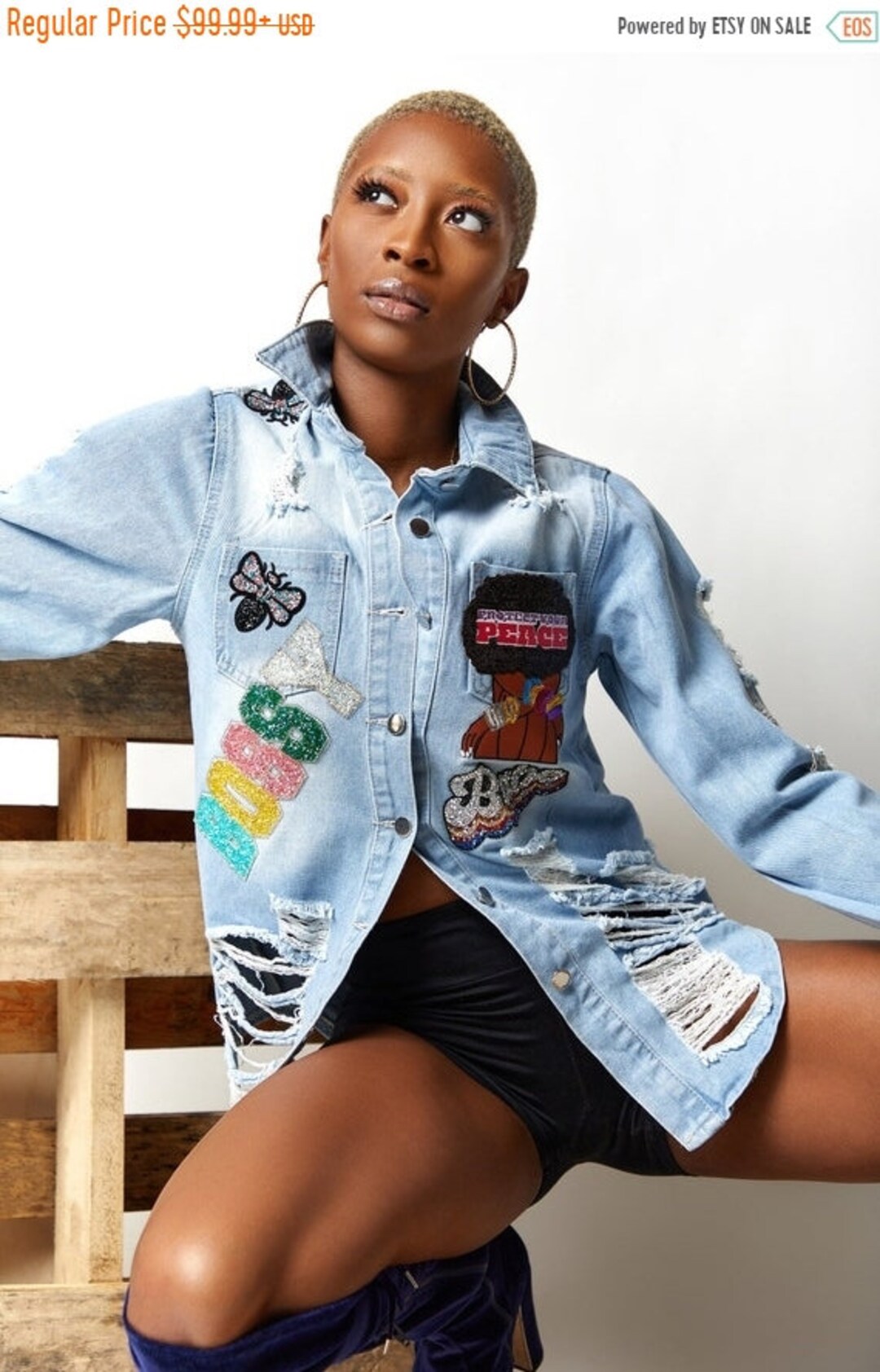 Patch Party Club Custom patched Up Denim Jacket - Etsy