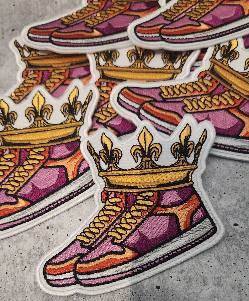 Sneaker Lover Applique, (1-pc) Fun, "sneaker Queen" 3.5" Iron-on Patch ...