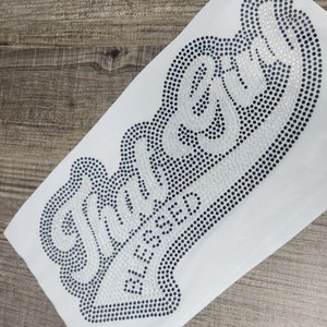 Rhinestone Transfer Sheet, "that Girl Blessed" Bling Sheet for Heat ...