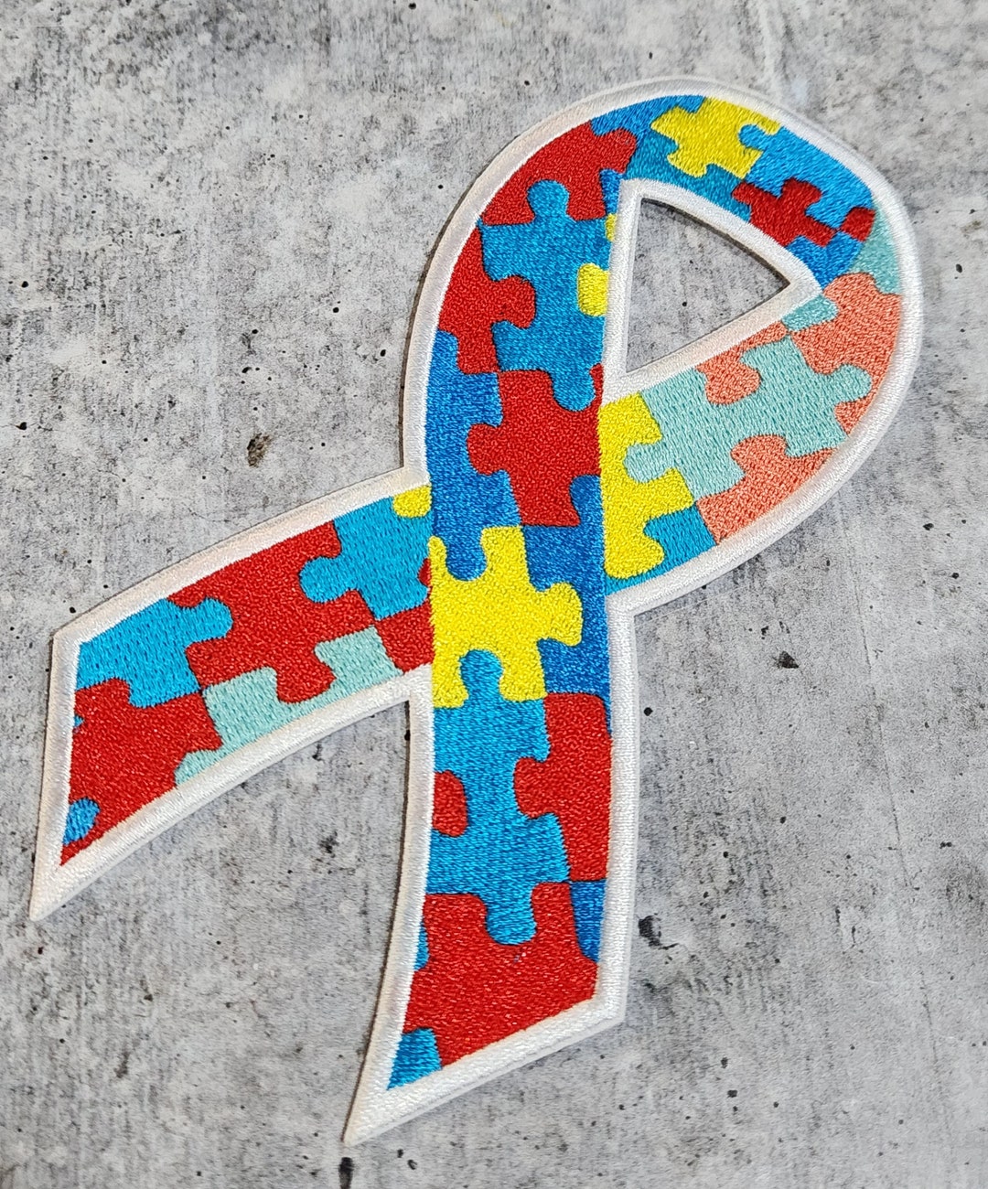 Patch Party Club, "unity Ribbon" Autism Awareness Puzzle Piece Iron-on ...